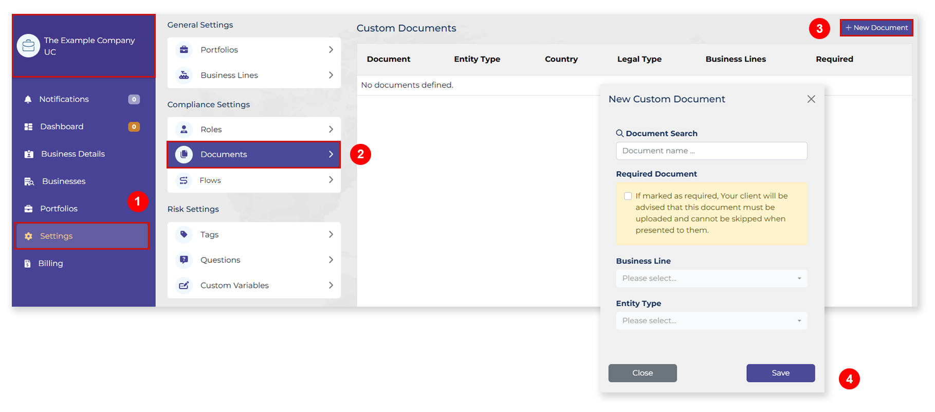 Document Upload – Simur