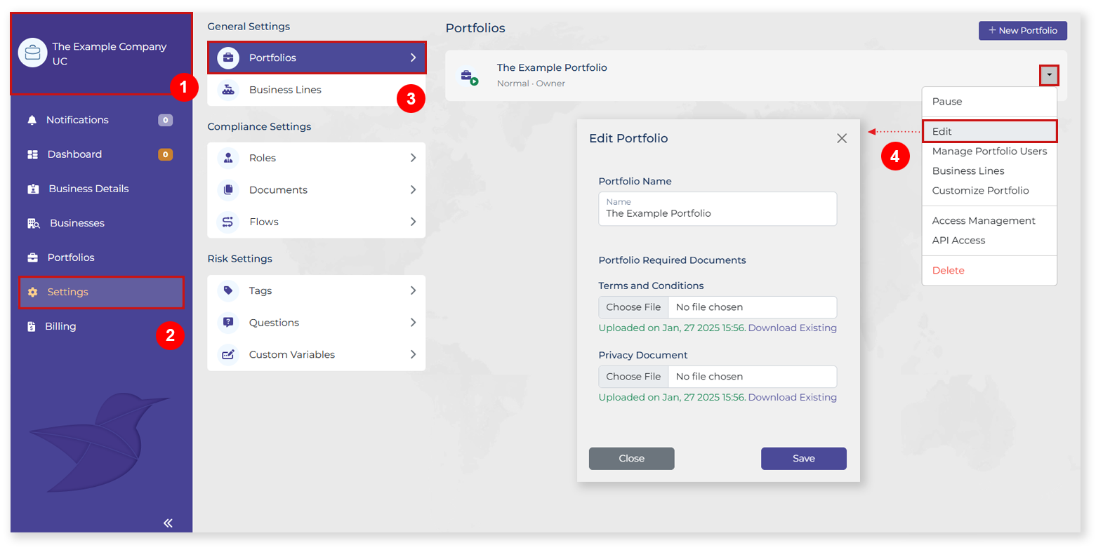Edit a Portfolio – Simur