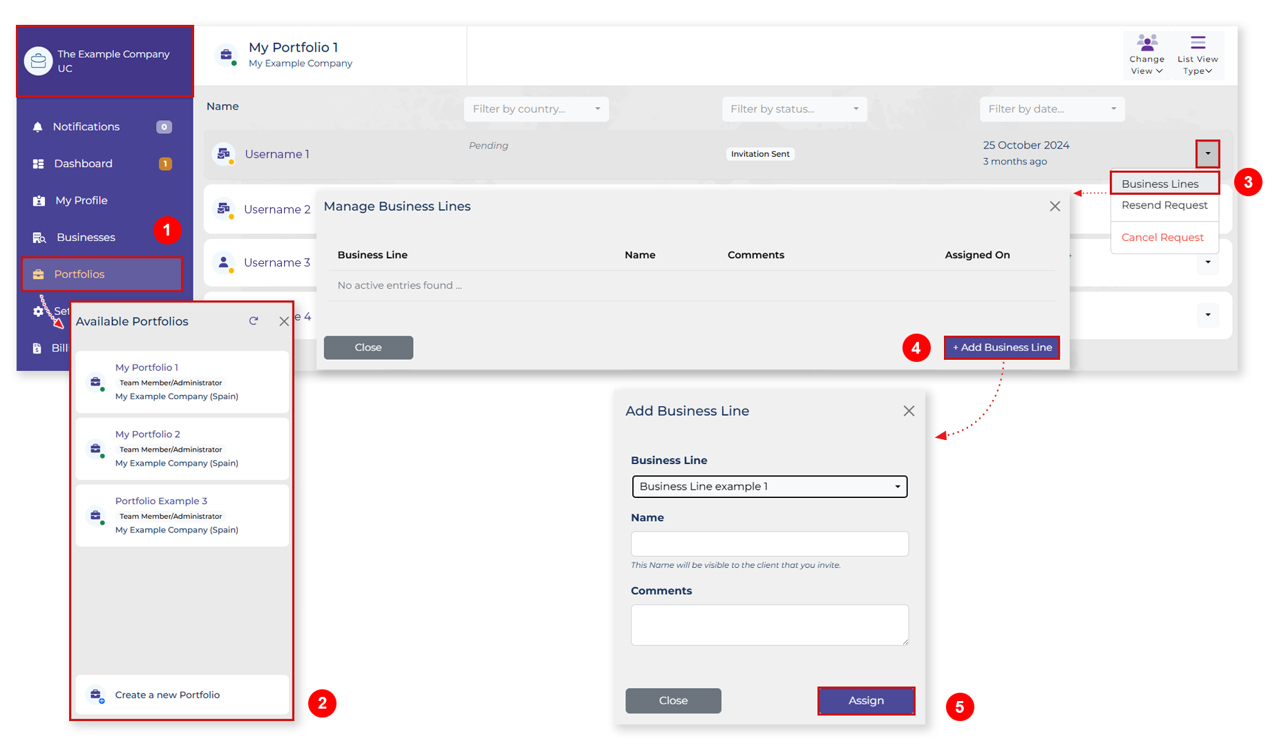 Assign Business Lines to your Clients – Simur